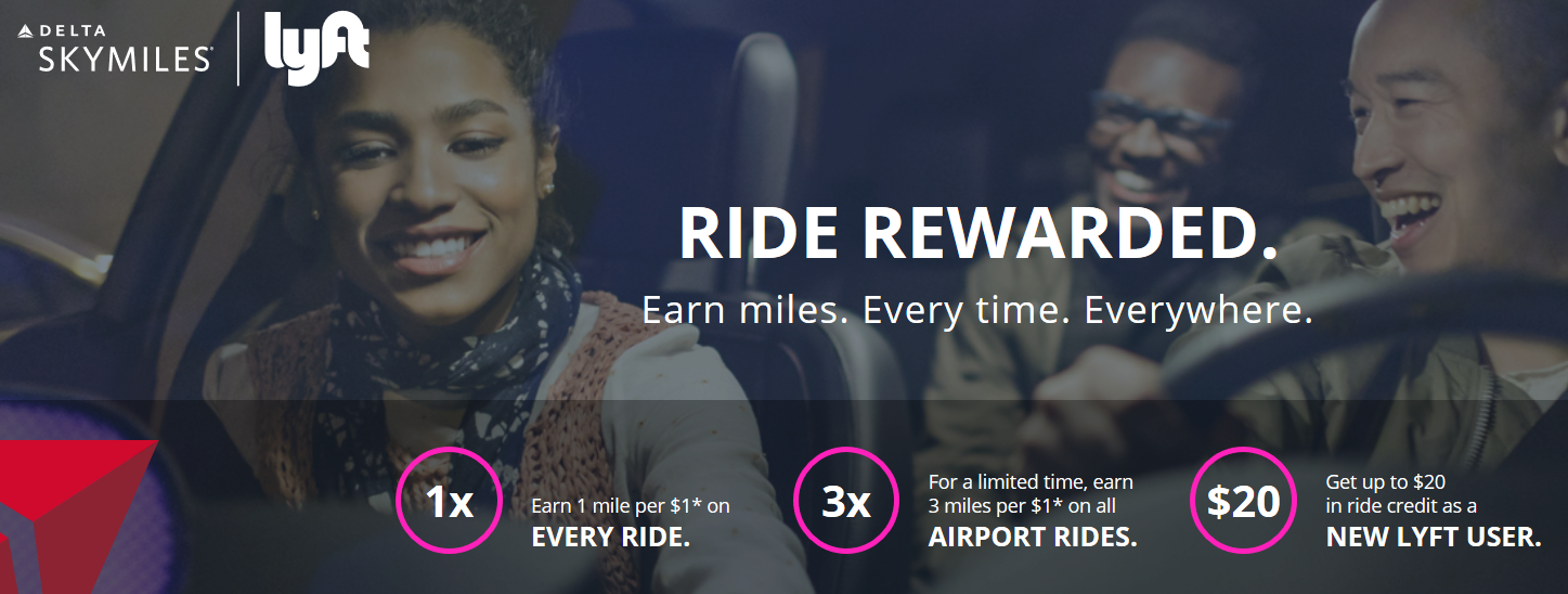 [DL] Earn Delta SkyMiles with Lyft – VIP/Elite/Preferred